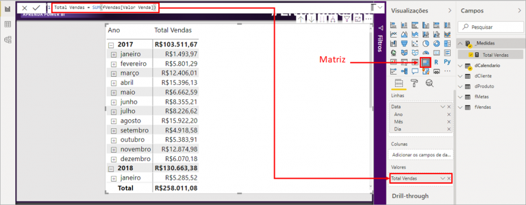 Funções DAX de Inteligência de Tempo (DATEADD, DATESYTD, PREVIOUSMONTH ...